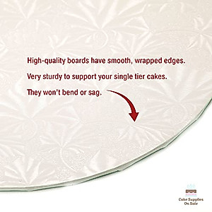 Cake S.O.S. 10" White Round Thin Drum 1/4", 25 count
