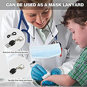 FYY Eye Glasses String Strap & Face Mask Lanyard Universal Sport Sunglasses Strap for Men Women, Anti-slip Eyeglasses Strap, Adjustable Eyewear Retainers Cord Chains Lanyards, Set of 6 Pack - Black