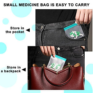 24 Pieces Pill Pouch Bags Reusable Zippered Pill Bags Small Portable Pill Baggies Reusable Pill Storage Pouch Bags Translucent Plastic Pill Packets with Slide Lock for Medicines Small Items