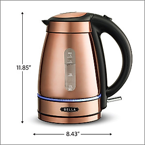 BELLA (14753) 1.7 Liter Electric Tea Kettle Copper Chrome