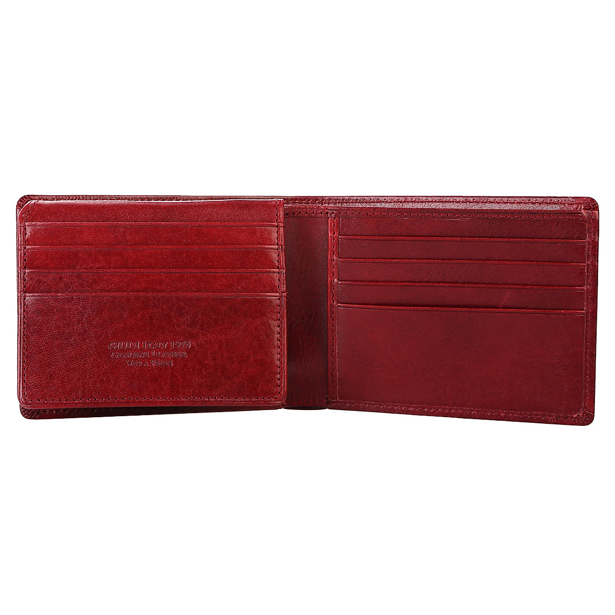 Giudi Deluxe Comfortable Bifold Men’s Wallet Made in Italy – 12 Business Credit Card Holder – ID Window - Soft Touch Genuine Cow Leather - Excellent Gift in Attractive Packaging