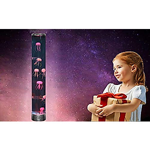 Lightahead LED Jellyfish Aqua Mood Lamp with 5 Color Changing Light Effects .The Ultimate Extra Large Sensory Synthetic Jelly Fish Tank Aquarium Mood Lamp. Ideal Gift (Extra Large)