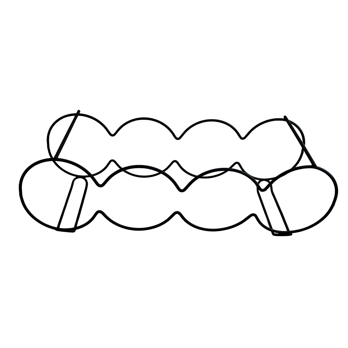 Dependable Stackable Table Top Wine Rack Holds 4 Wine Bottles Black