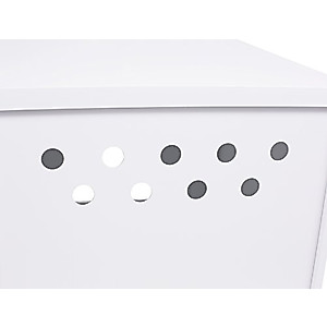 BIRDROCK Home Decorative Cat House & Side Table - Cat Home Nightstand - Indoor Pet Crate - Litter Box Enclosure - Hooded Hidden Pet Box - Cats Furniture Cabinet - Kitty Washroom - White