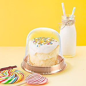 Clear Plastic Cupcake Container,25 PC Diameter 5.3 in Height 4.2 in Muffin Pod Dome Disposable Individual Cupcake Box Plastic Single Cupcake Holders With Lid for Wedding Birthday Christmas Halloween