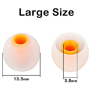 Earbud Tips Replacement Earbud Tips Earbud Replacement Ear Tips(Fit in Inner Hole 3.8-4.2mm in-Ear Headphones) 9 Pairs Large Size