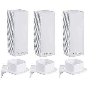 Koroao Wall Mount Holder for Linksys Velop Tri-Band AC2000/AC6600/AC4400/AC2200 Whole Home WiFi Mesh System by Koroao, Linksys Velop Mesh Router Holder(3PACK)