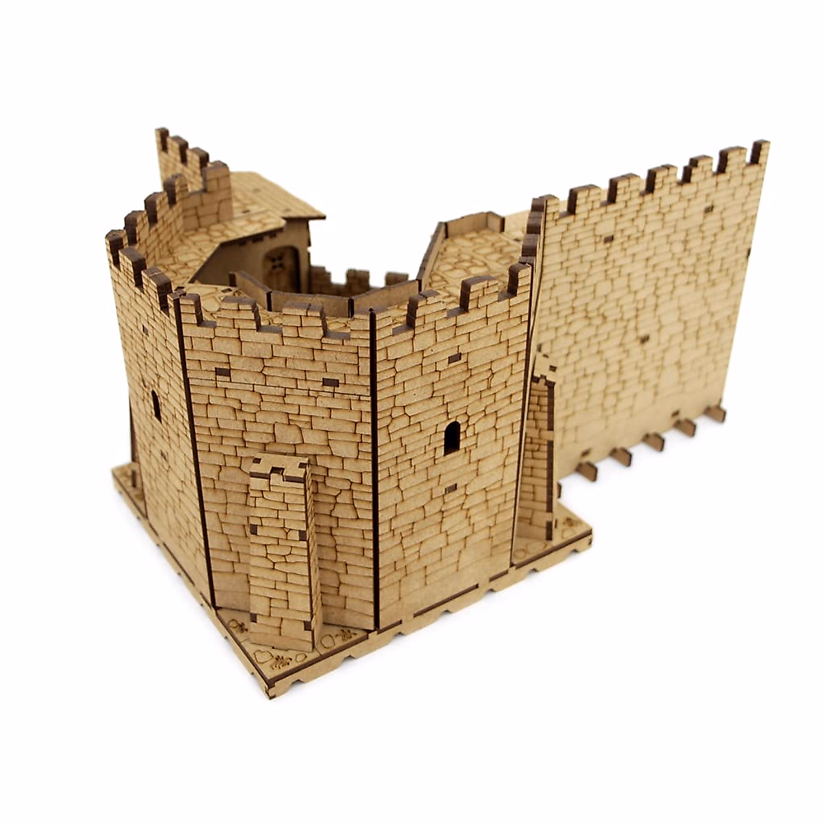 TowerRex Bastion Tower Wall D&D Terrain Barrack Garrison Buildings - DND Accessories for Dungeons & Dragons, Pathfinder, Warhammer, Tabletop Battle Map, Wargaming Terrain for 28mm 32mm Miniatures