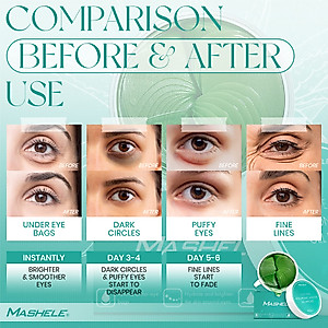 MASHELE Korean 60pcs Aloe Vera Collagen Under Eye Gel Patches Mask, Treatment for Puffy Eyes, Dark Circles, Anti Wrinkle Pads, Moisturizing for Women and Men (60pcs patches aloe vera)