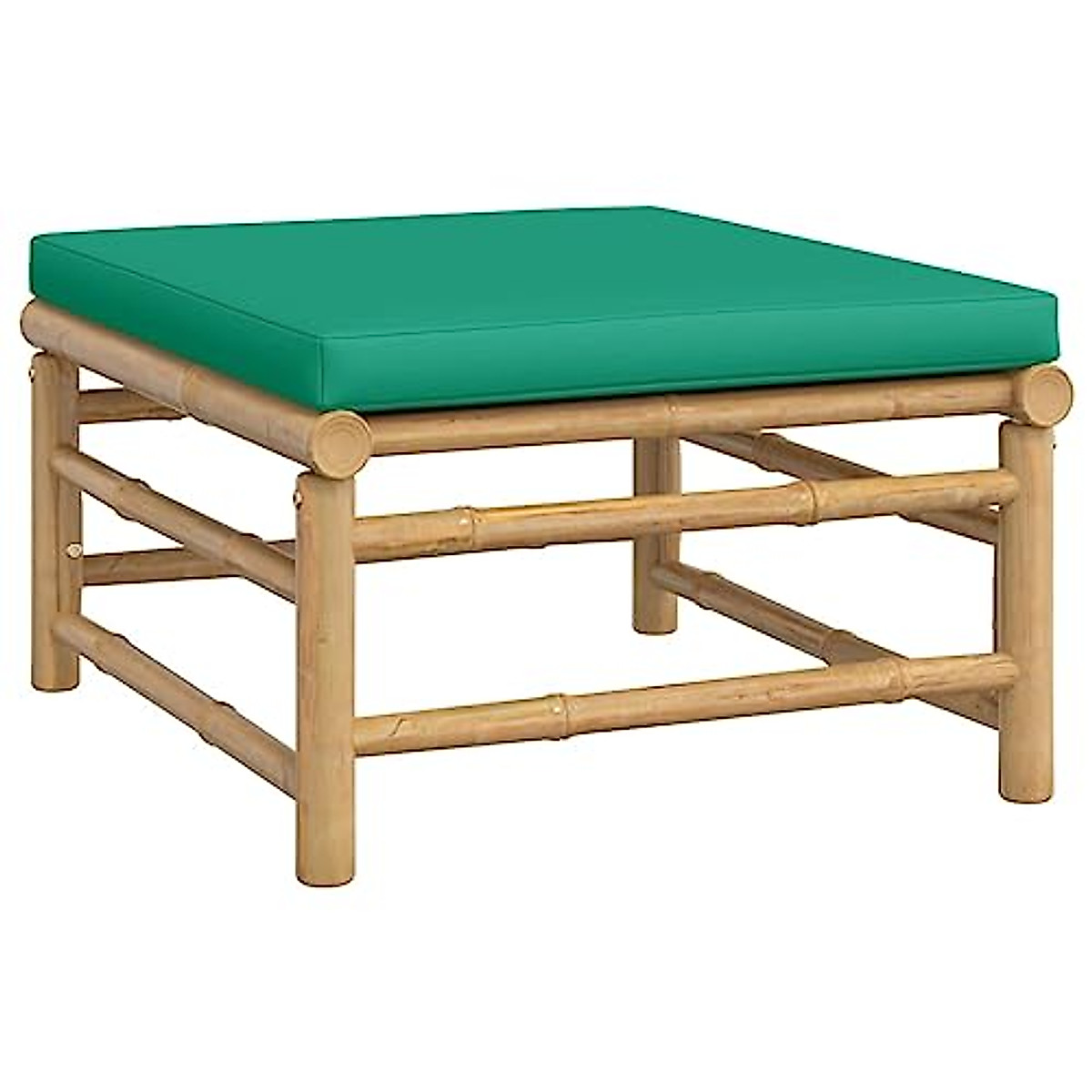 Patio Footstool with Green Cushion Bamboo The Ultimate Patio Experience Leisurely Outdoor Experiences
