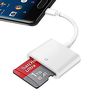 USB C SD Card Reader, Type C SD Card Adapter SDHC Memroy Card Reader Compatible with iPhone 15 Pro Max, iPad Pro/Air/Mini, Mac, Samsung Galaxy S24/S23/S22 and More USB-C Devices