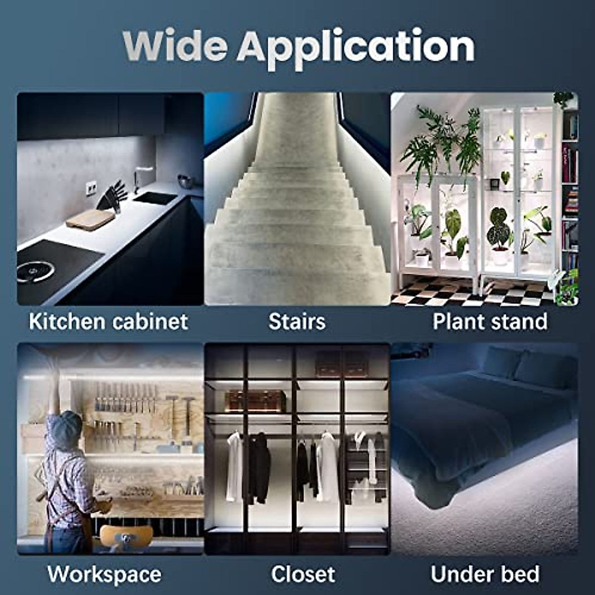 TJOY 16.4 Ft White Strip Lights+50 ft LED Strip Lights with 44 Key Remote (44 Key Remote Control +25ft x2+Indoor only)