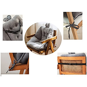 JOSON VelveJOSON Velvet Cushion, Cute Office Chair Cushion, 17.8-inch Lazy Sofa, Bedroom Office Chair, car seat Plush Comfort Cushion (Gray)