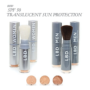 La Bella Donna Natural Mineral Women's Waterproof SPF 50 Powder Sunscreen with Exclusive Dial System Dispensing Brush | NON-NANO | NON-CHEMICAL | REEF SAFE - 5g (Fair Skin)