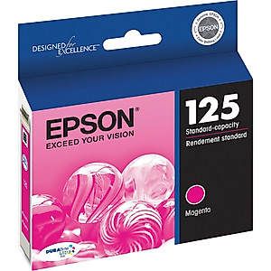 EPSON 125 DURABrite Ultra Ink Standard Capacity Magenta Cartridge (T125320-S) Works with Stylus NX-125, NX-127, NX-130, NX-230, NX-420, NX-530, NX-625, WorkForce WF-320, WF-323, WF-325, WF-520