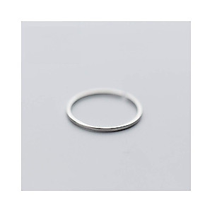 Minimalist 1mm Midi Thin Open Band Ring S925 Sterling Silver Adjustable Stacking Wedding Promise Rings for Women Men