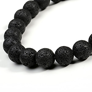 MILAKOO 6 Pcs 8mm Natural Wood Beads Bracelet for Men Women Lava Rock Bracelet for Oil Diffuser
