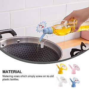 Hemoton Hydro Jug Water Bottle 4pcs Bottle Cap Sprinkler Flower Shaped Bottle Watering Spout Plant Plastic Dual Head Bottle Bonsai Watering Can for Flower Seedlings Plant Bonsai Tools