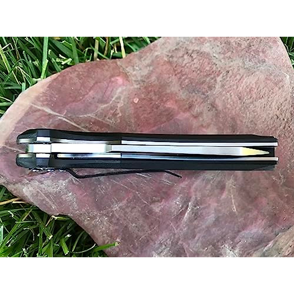 TACTICAL GEARZ G10 EDC Pocket Knife, TG Vex! G10 Handle, 9Cr18MoV Stainless Steel Blade w/Ball Bearing Washers! Includes Sheath! (Black)