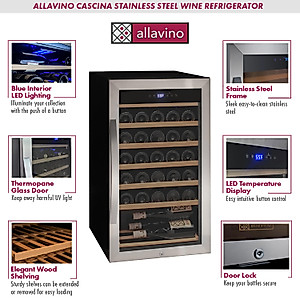 Allavino KWR33S-1SR Wine Refrigerator, 33 Bottle, Stainless Steel