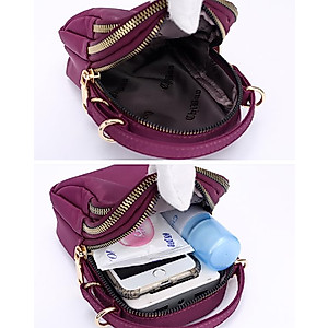 Toniker Nylon Multi-Pockets Small Crossbody Bags Cell Phone Purse Smartphone Wallet for Women with Handy Carry