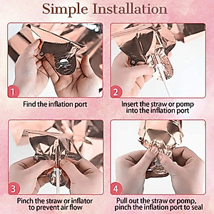 BINQOO Bride to Be Bachelorette Party Kit Rose Gold Banner Miss to Mrs Foil Balloons Bride to Be Sash for Bridal Shower White Confetti Balloons Engagement Wedding Party Decor Set