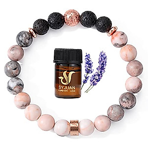 Anxiety Relief Items Lava Rock Beaded Healing Bracelets Aromatherapy Lavender Essential Oil Spiritual Relaxation Gifts for Women Pulseras de Mujer