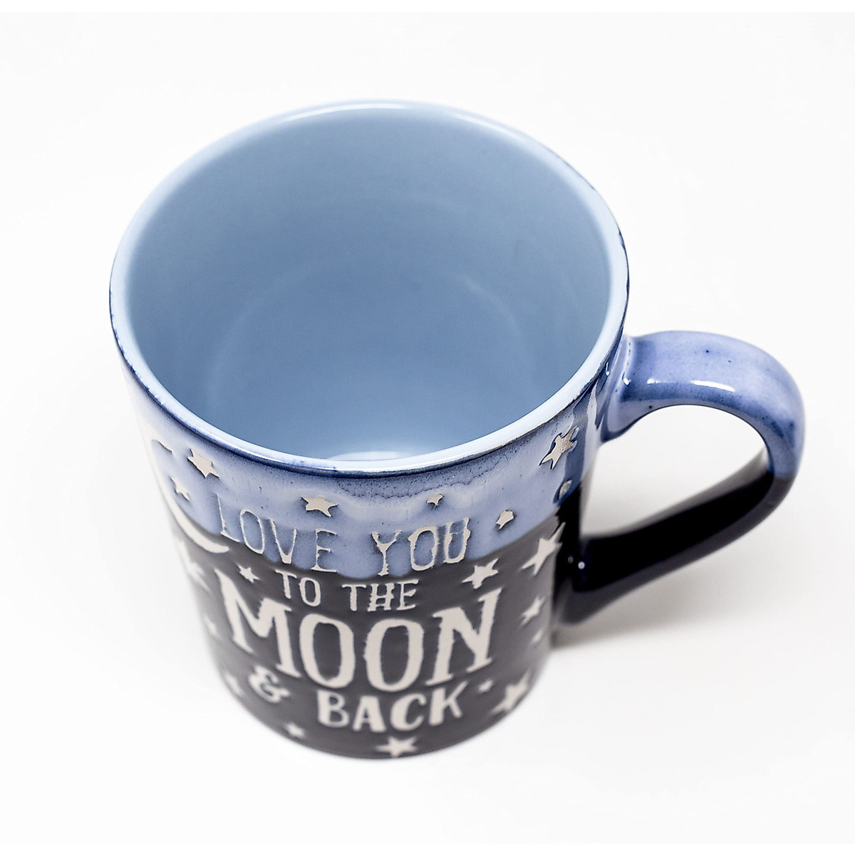 Boston Warehouse Love You to The Moon and Back Mug, 1 Count (Pack of 1), Blue
