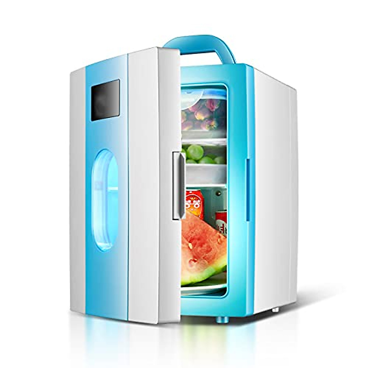 Wgwioo Electric Mini Fridge,10L No Noise Compact Fridge, Portable Mini Fridge, Small Thermoelectric Compact Fridge, for Car Trips Bedroom Office Use,Pink