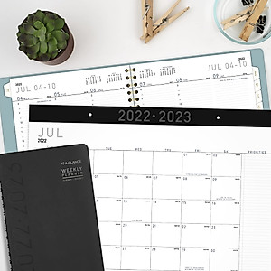 AT-A-GLANCE 2022-2023 Planner, Weekly & Monthly Academic, 7" x 8-3/4", Medium, Contemporary Lite, Black (7058XL0523)