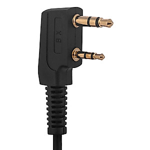 KANMIT Kenwood Earpiece with mic Walkie Talkie Headset for Baofeng uv-5r uv-9r bf-888s bf-f8hp tk-2202 tk-2402 tk-3402 nx-200 nx-320 Icom Radio with PU G Shape Ear-Hook and PTT mic, 10 Pack