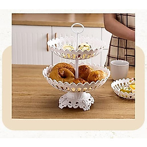 ZHUHW Household Multi-Layer Fruit Plate Table Bowl Creative Nordic Style Snack Plate Fruit Basket Tableware (Color : D, Size : 46 * 15.5cm)