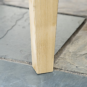 Outsunny Chaise Lounge Chair for Outdoor, Patio Recliner with 4-Position Adjustable Backrest and Cushion for Deck, Beach, Lawn and Sunbathing, Natural