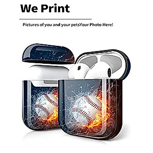 Black AirPods Case Cover,Soft AirPods Case 2&1 Shockproof Silicone Waterproof Protective AirPods Skin Protective Case for Airpods 1st/2nd Charging Case for iPhone 11/12/XR/7/7P (Baseball)