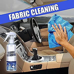 Car Interior Cleaning Agent Strong Detergent for Household Flannels Fabrics, Multi-Purpose Automotive Interior Fabric Cleaning Agent Spray, Car Leather Seat Cleaner Kit (100ml)