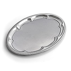 Sterlingcraft Silver Finish Serving Tray, 9 x 6 inches, 7 1/4 X 4 1/4 Serving Area