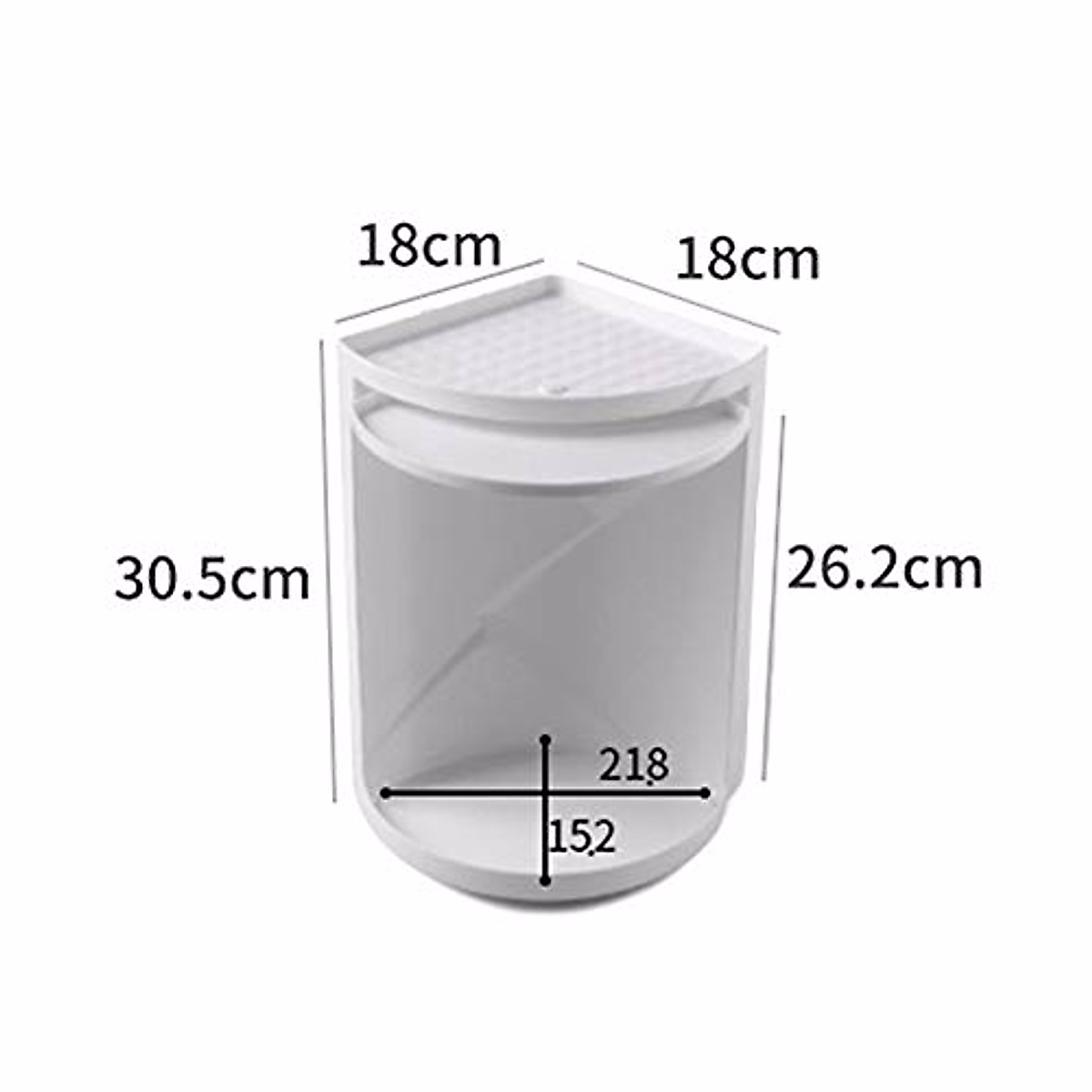 EMVANV Multifunction Corner Locker Cosmetic Storage Rack 360 Degree Rotation Storage Rack for Office Home Bathroom Triangle Shelf Kitchen(Grey)