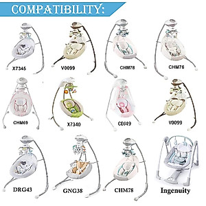 STRIVY 6V AC/DC Adapter for Fisher Price Cradle Swing,Butterfly Ocean Wonders,Rainforest Cradle Swing,Fisher Price M6156 M7590 V3667 V0099 P0097 TM R9951 J8518 J4205 K4227 K7924 Power Supply Cord