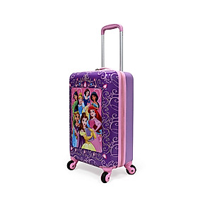 luggage 20 inch Disney Princess Hard-Sided Rolling Spinners Carry-On Tween Travel Trolley Suitcase for Kids