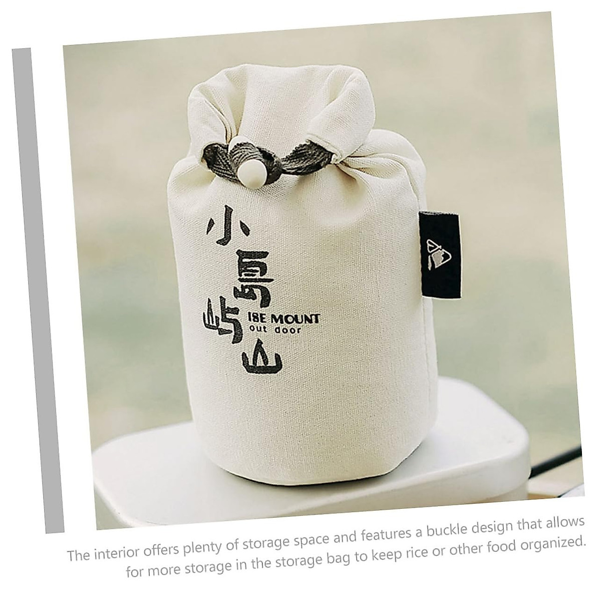 FRCOLOR camping grain rice bag drawstring rice bag rice holder bag camping rice bag cotton bread bags picnic food bag skin care containers leakproof rice holder portable camping bag canvas