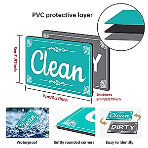 Dirty Clean Dishwasher Magnet,Dishwasher Magnet Clean Dirty Sign Magnet for Dishwasher Dish Bin That Says Clean or Dirty Dish Washer Refrigerator for Kitchen Organization and Storage Necessities