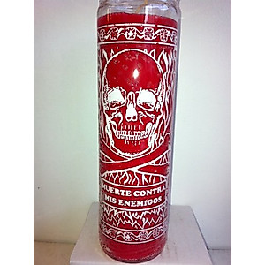 Protection from Enemies 7 Day Unscented Red Candle in Glass (Muerte Contra Mis Enemigos)