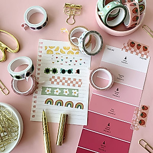 ZYNSHE Washi Tape Set, 16 Rolls of 15 mm Wide (7 m Long), Cute Decorative Tape for Scrapbooking, Bullet Journals, Planner Supplies