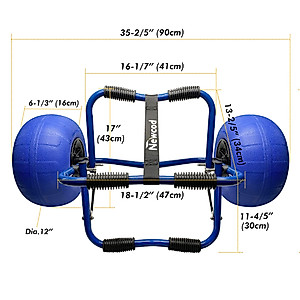 Newcod Kayak Cart, Kayak Dolly with 12-Inch Large Beach Balloon Wheels Tires for Sand