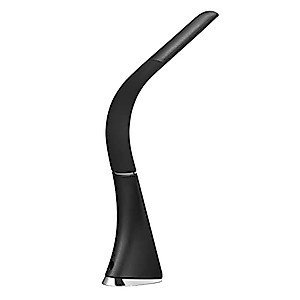 Yuphy Desk Lamp with Clock, Office Desk Gift Ideas, Compact Desk lamp for Dorm and Home Office, Touch Table Lamp with Flexible Gooseneck and Versatile Smart Display-Black