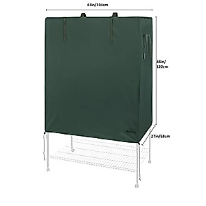 FRANK PRESSIE XL Durable Bird Cage Cover Waterproof Breathable Thick Blackout for Large Birdcage Good Night for Parrots Parakeets with Seed Catcher Included, Dark Green