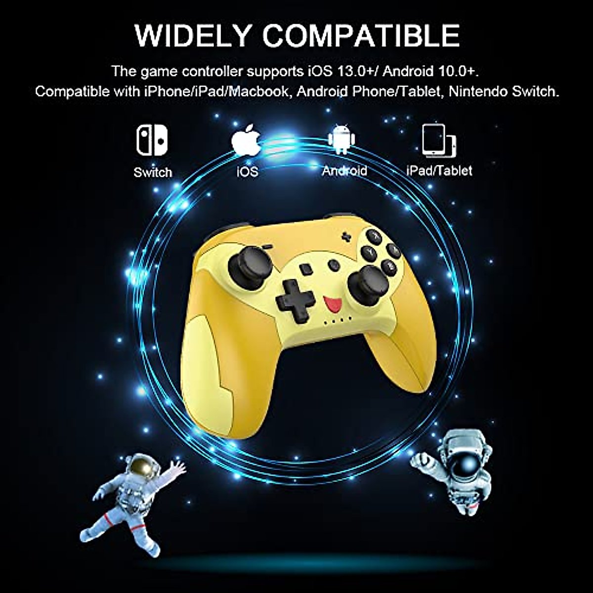 Joso Mobile Game Controller for iPhone iPad, Direct Play, Bluetooth Gaming Gamepad Joystick Works with Most iOS, iPad, MFi Games, Call of Duty Mobile(COD), Genshin Impact, Asphalt 9, Real Racing 3