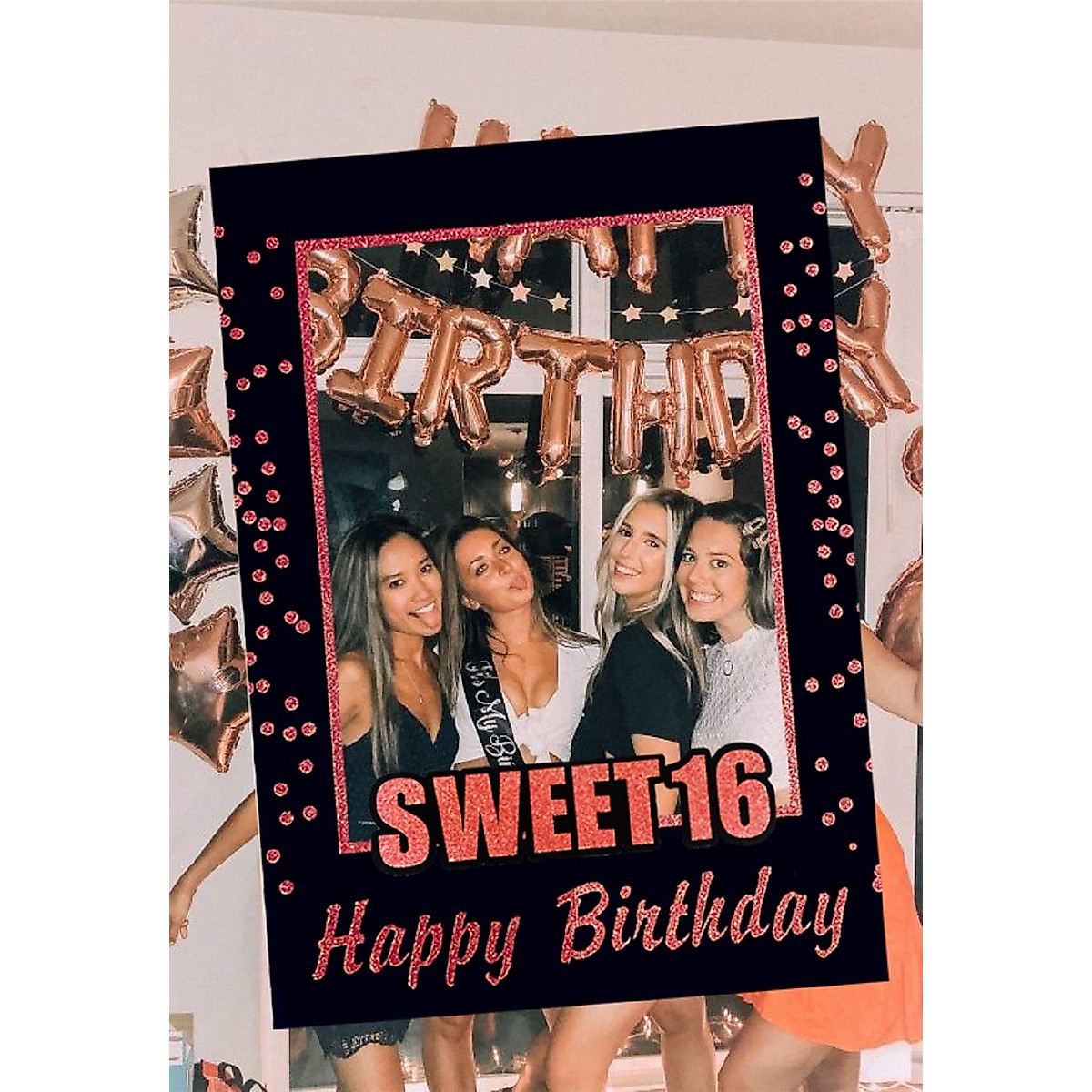 LaVenty Rose Gold 16th Birthday Party Photo Booth Props 16th Birthday Photo Frame Birthday Photo Frame
