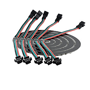 128 RGB LED Ring 128 X WS2812 5050 Full Color with Integrated Drivers 128 Bits forArduino Raspberry Pi ESP8266 Nodemcu DC5V