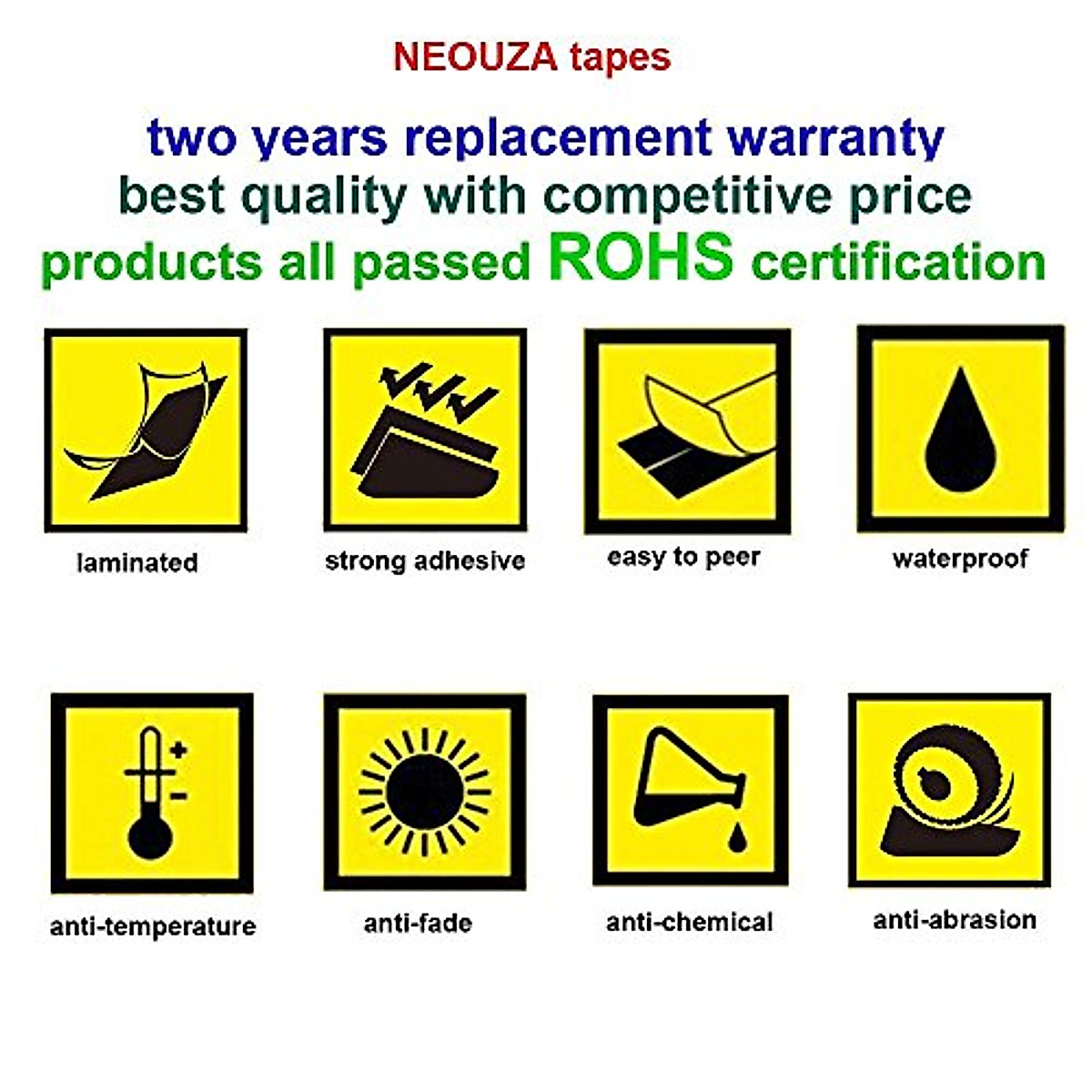 NEOUZA 2PK Compatible for Brother P-Touch Laminated TZe TZ Label Tape Cartridge 12mm x 8m (TZ-M931 TZe-M931 Black on Matte Silver)
